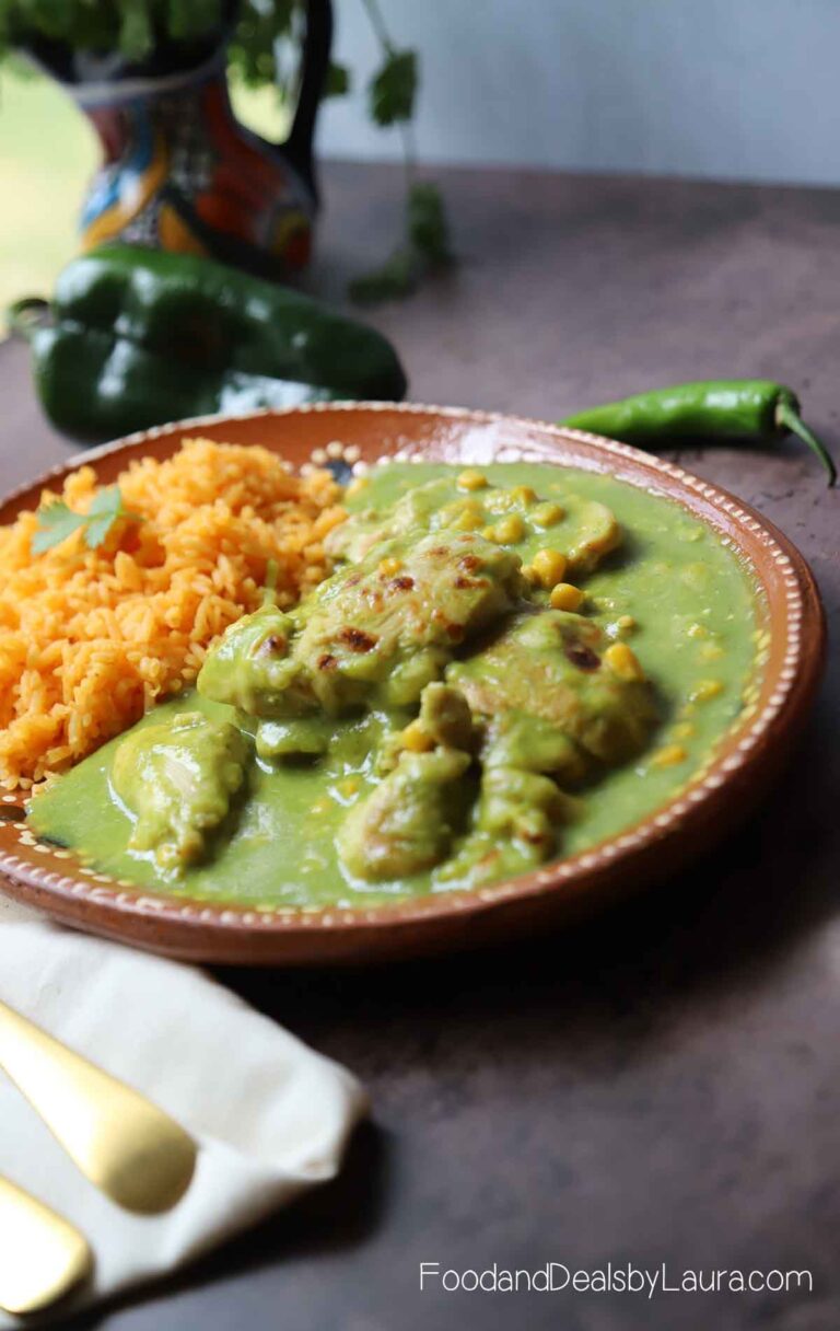 Authentic Mexican Pollo con Poblano (Chicken in Creamy Poblano Sauce)