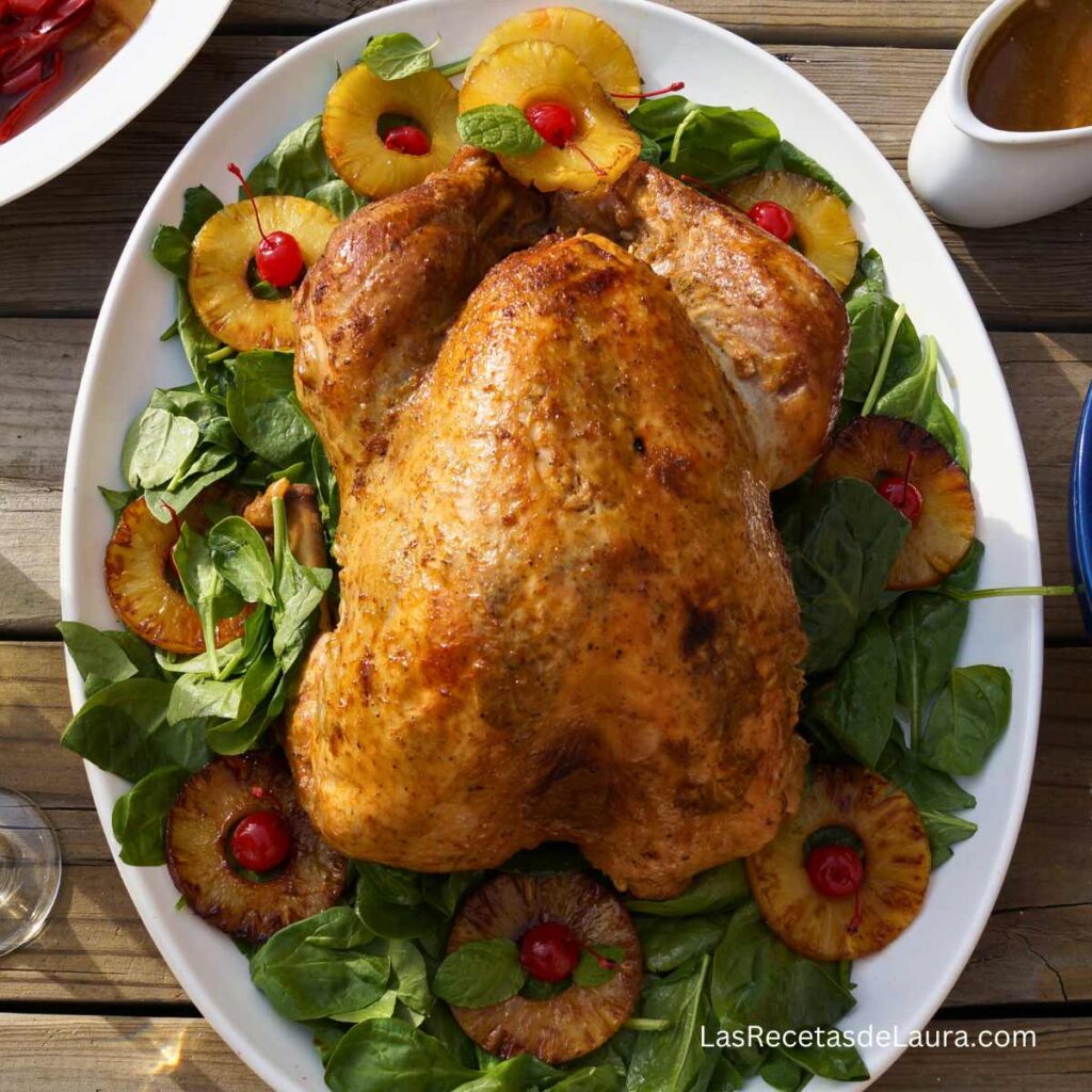 Roasted Turkey with White Wine and Pineapple Juice (Hawaiian Style)